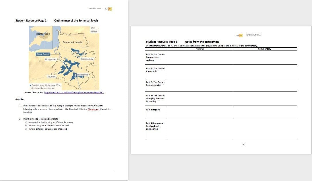Extreme Weather: The Somerset Floods - PUMPKIN INTERACTIVE